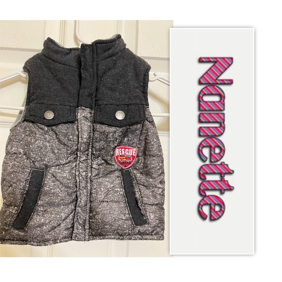 Nannette | Jackets & Coats | Nannette Kids Gray Fleece Vest With Fire ...